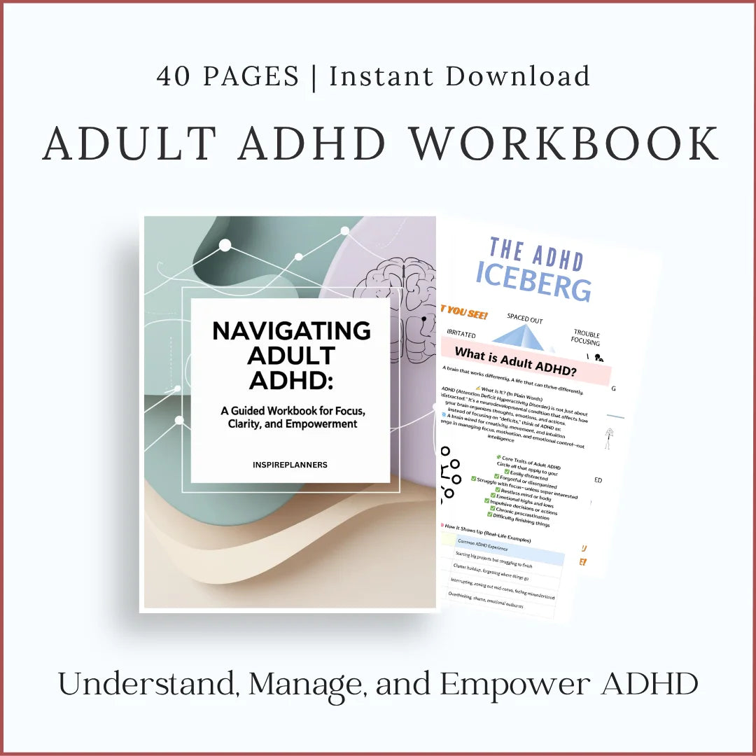 Adult ADHD Workbook for Focus & Self-Regulation – Inspire Planners