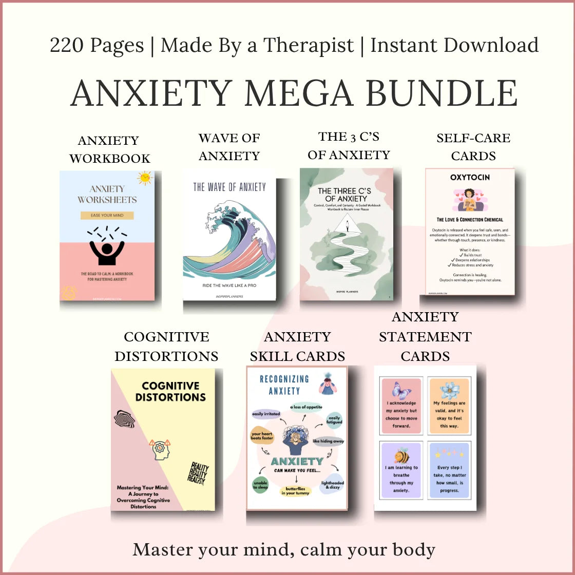 Anxiety Mega Bundle - Worksheets & Coping Skills Resources – Inspire ...
