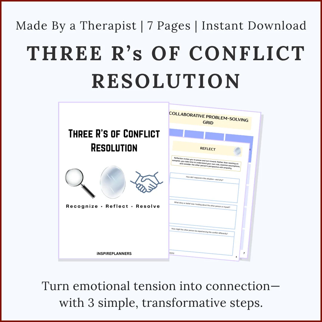 Three R’s of Conflict Resolution Workbook – Navigate Tension with ...