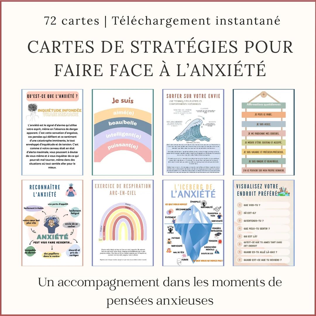 88 Positive Affirmation Cards in French | Mindfulness & Self-Growth ...