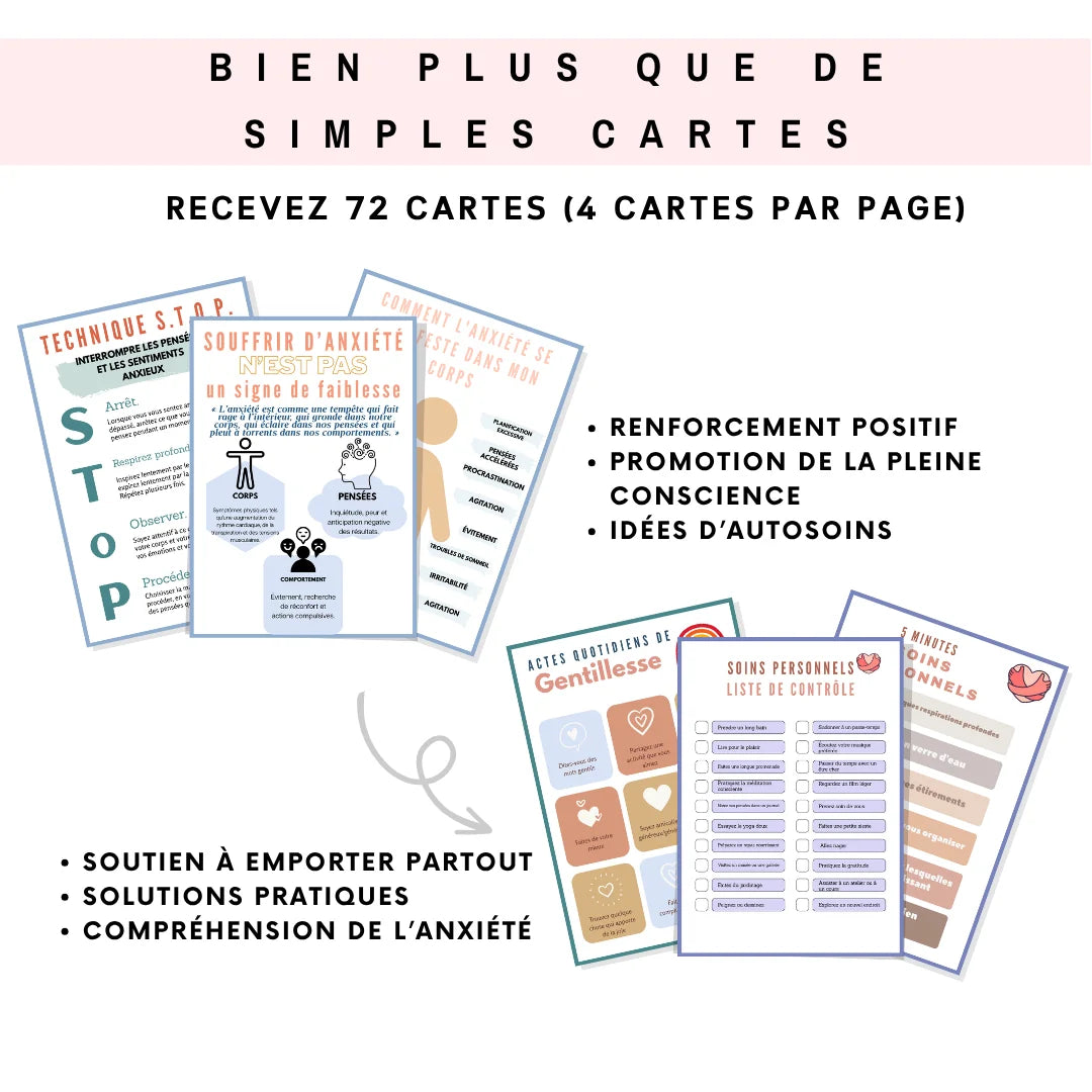 88 Positive Affirmation Cards in French | Mindfulness & Self-Growth ...