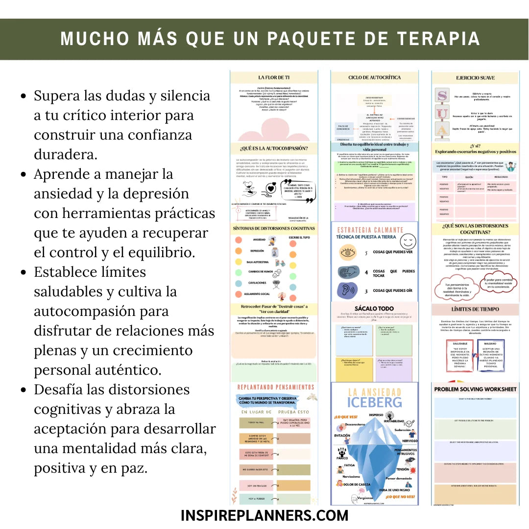 Mental health worksheets in Spanish – Inspire Planners