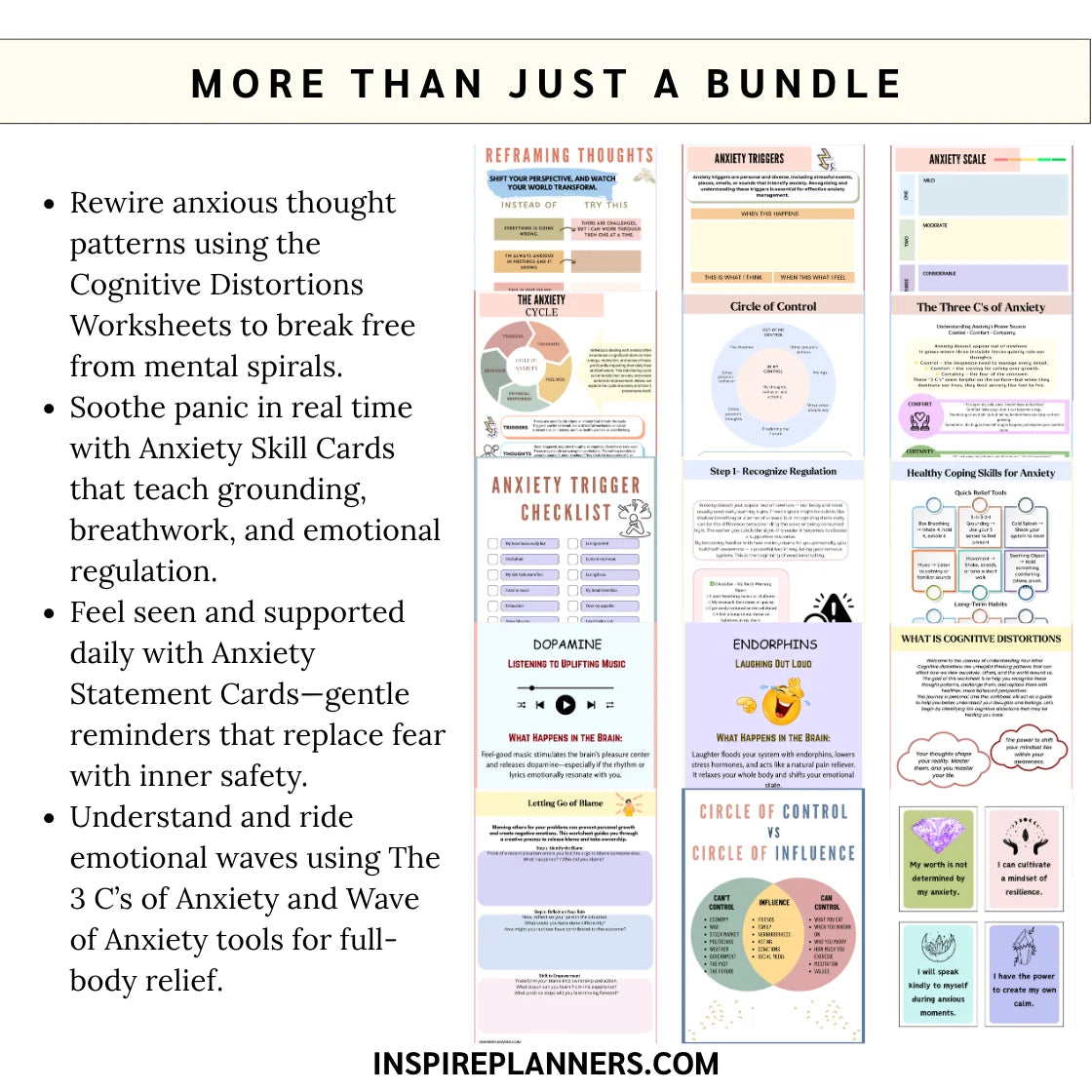 Mental Health Worksheets & Coping Skills Resources | Inspire Planners