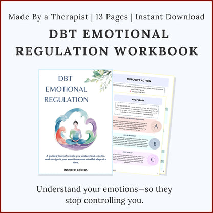 DBT Emotional Regulation Workbook –Tools for Emotional Mastery ...