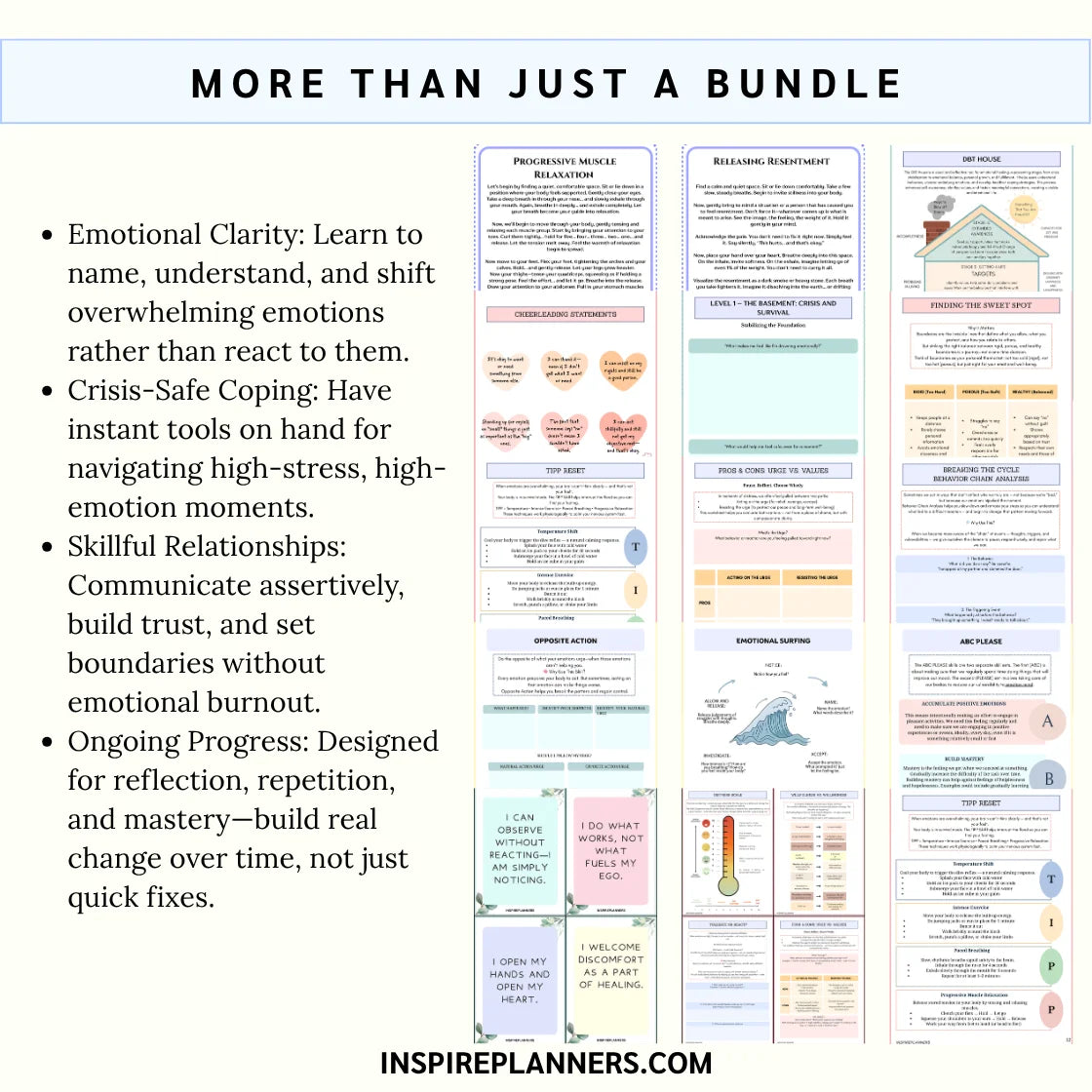 DBT Mega Bundle - 250+ Printable DBT Worksheets & Skills Resources ...