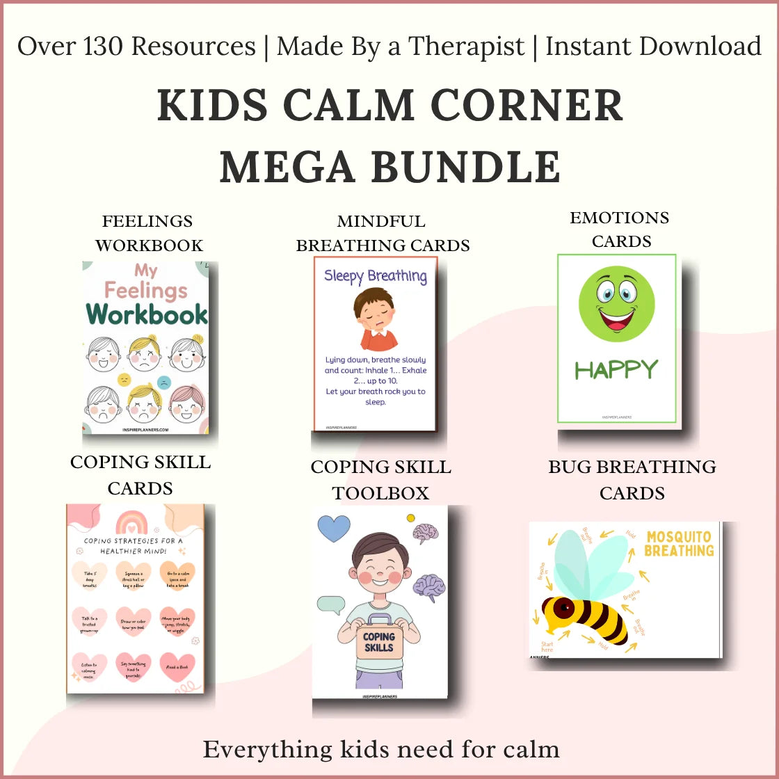 Bug Breathing Cards – Calm-Down Tools for Kids – Inspire Planners