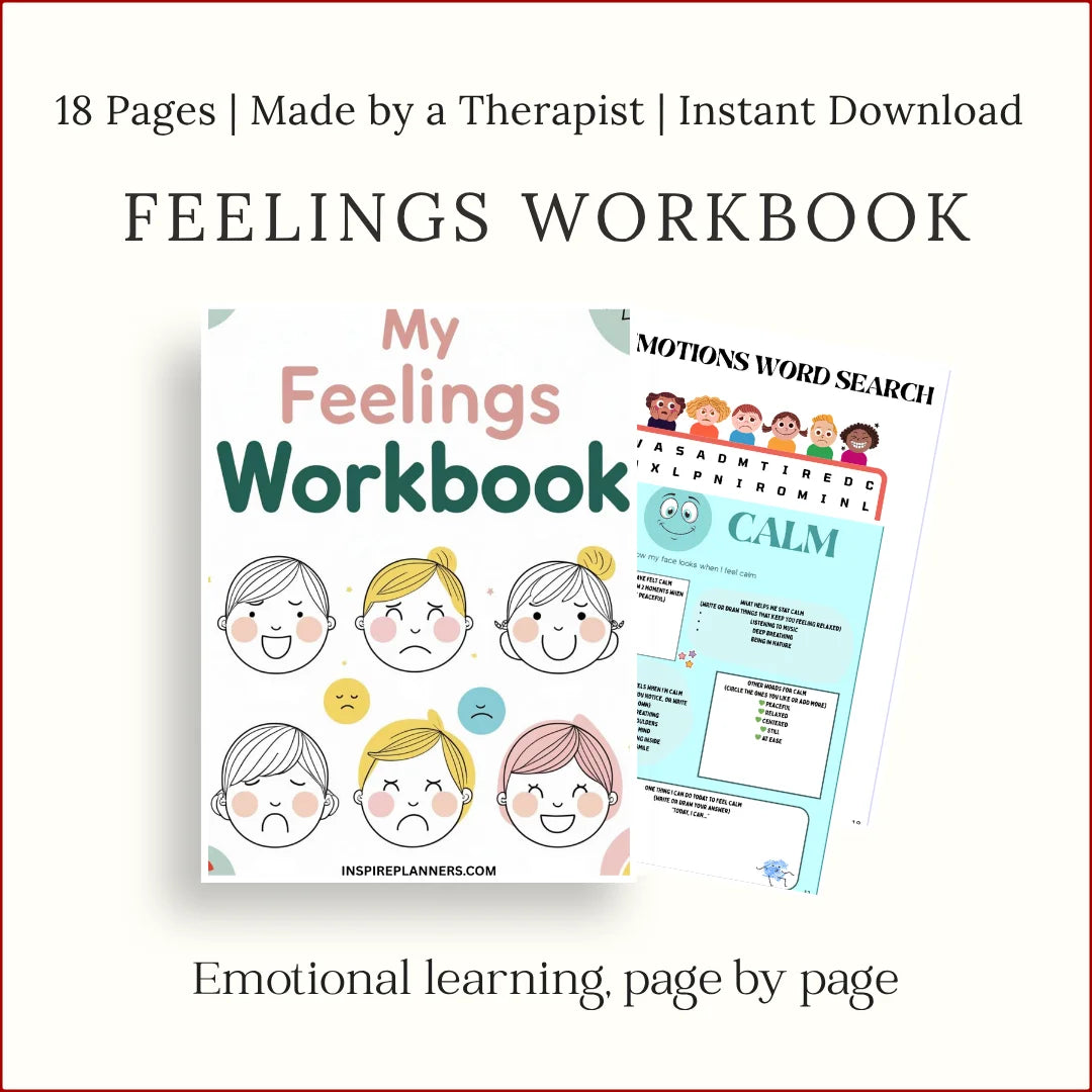 Kids Feelings Workbook – Build Emotional Awareness – Inspire Planners