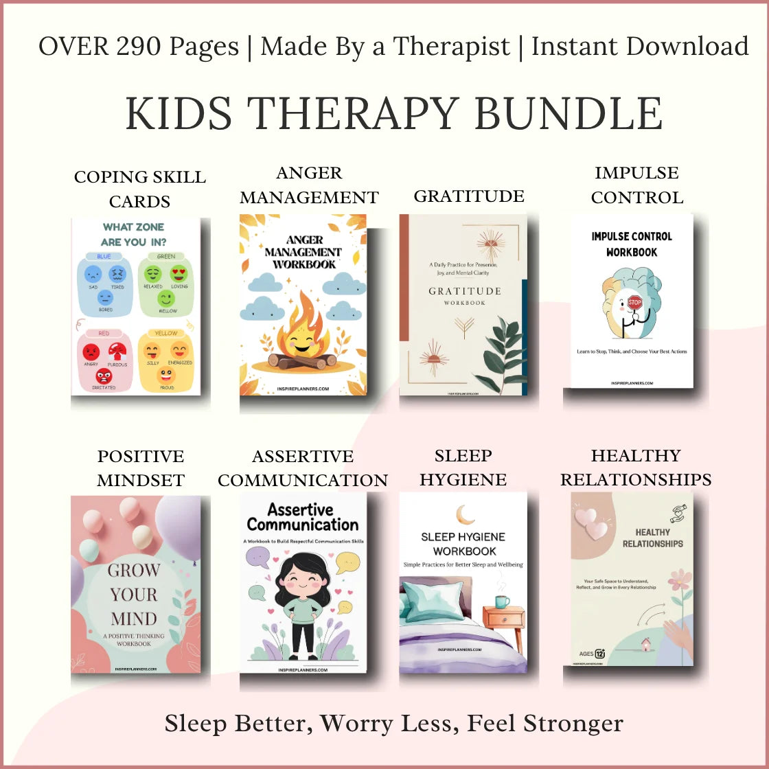 Kids Mental Health Bundle - 8 Emotional Regulation Workbooks – Inspire ...