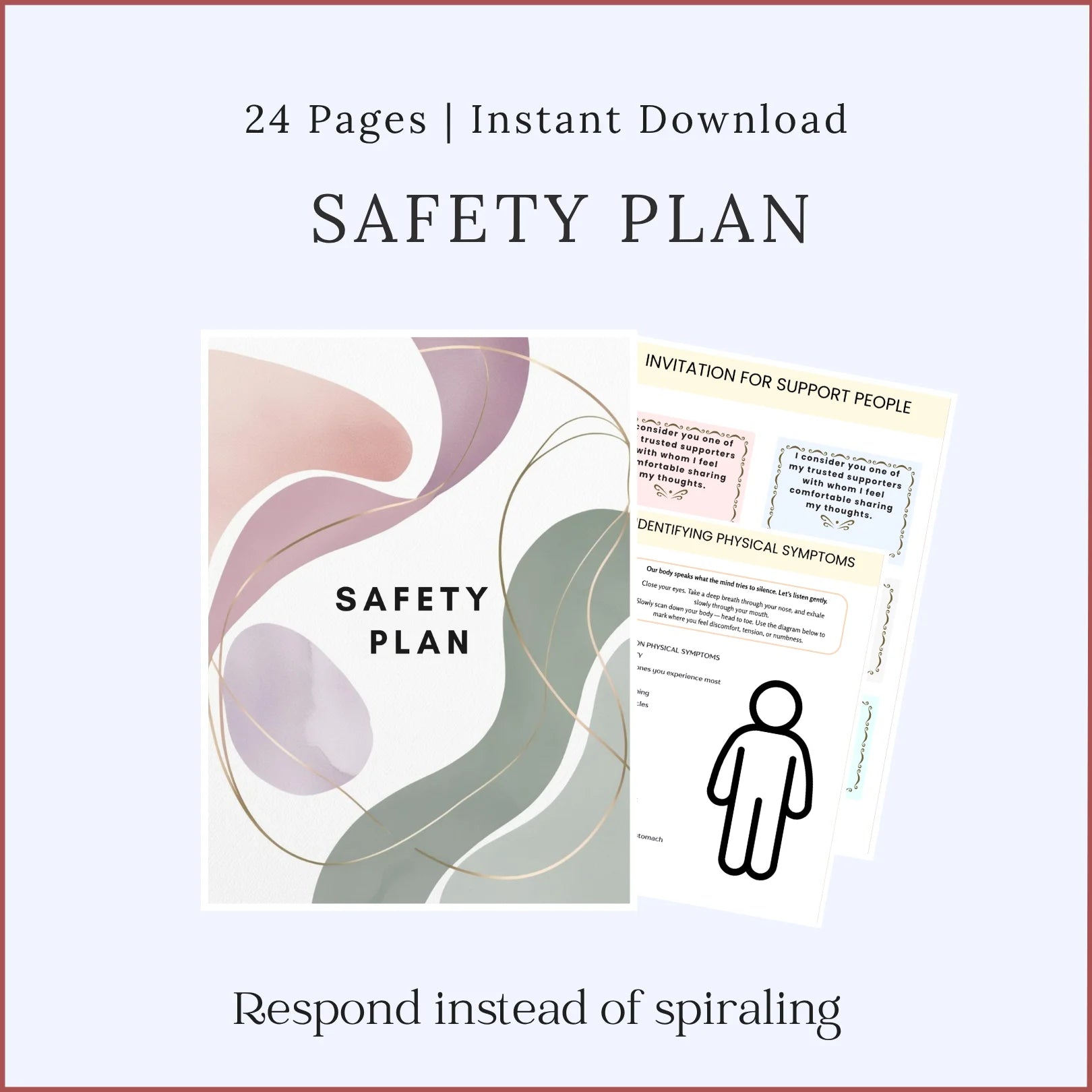 Safety Plan Workbook - Crisis Management Resources | Inspire Planners