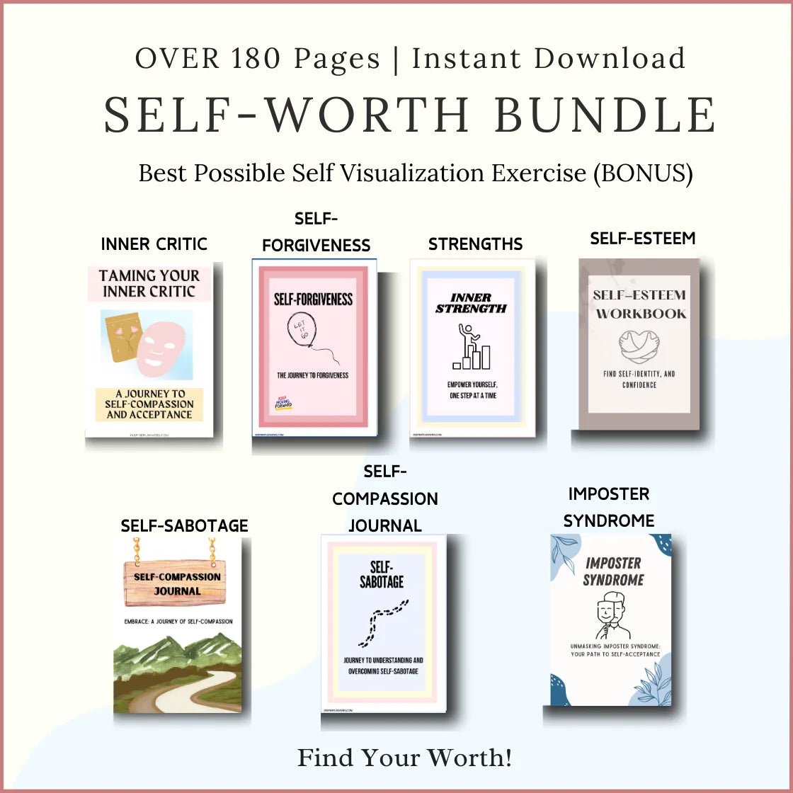 Self Esteem Worksheets Bundle - Confidence Building Resources – Inspire ...